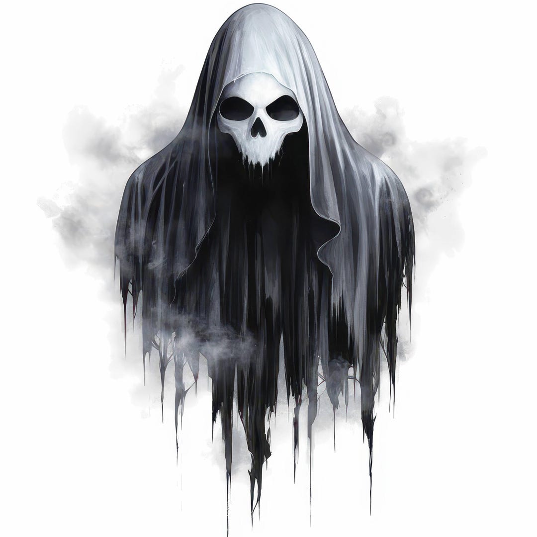 13 Spooky Ghost Clipart Illustration Bundle, Printable Watercolor Scary ...