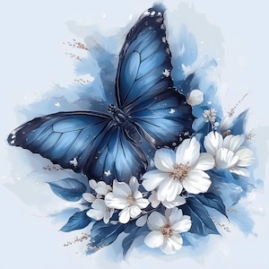 12 Shabby Chic Butterfly Clipart Bundle, Elegant Butterfly Prints ...