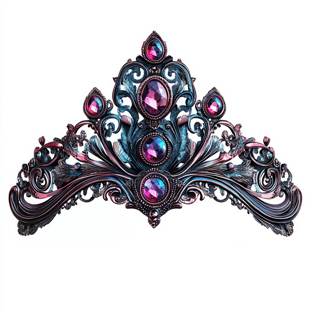 15 Elegant Tiara Clipart Bundle, Gemstone Crown Illustrations ...