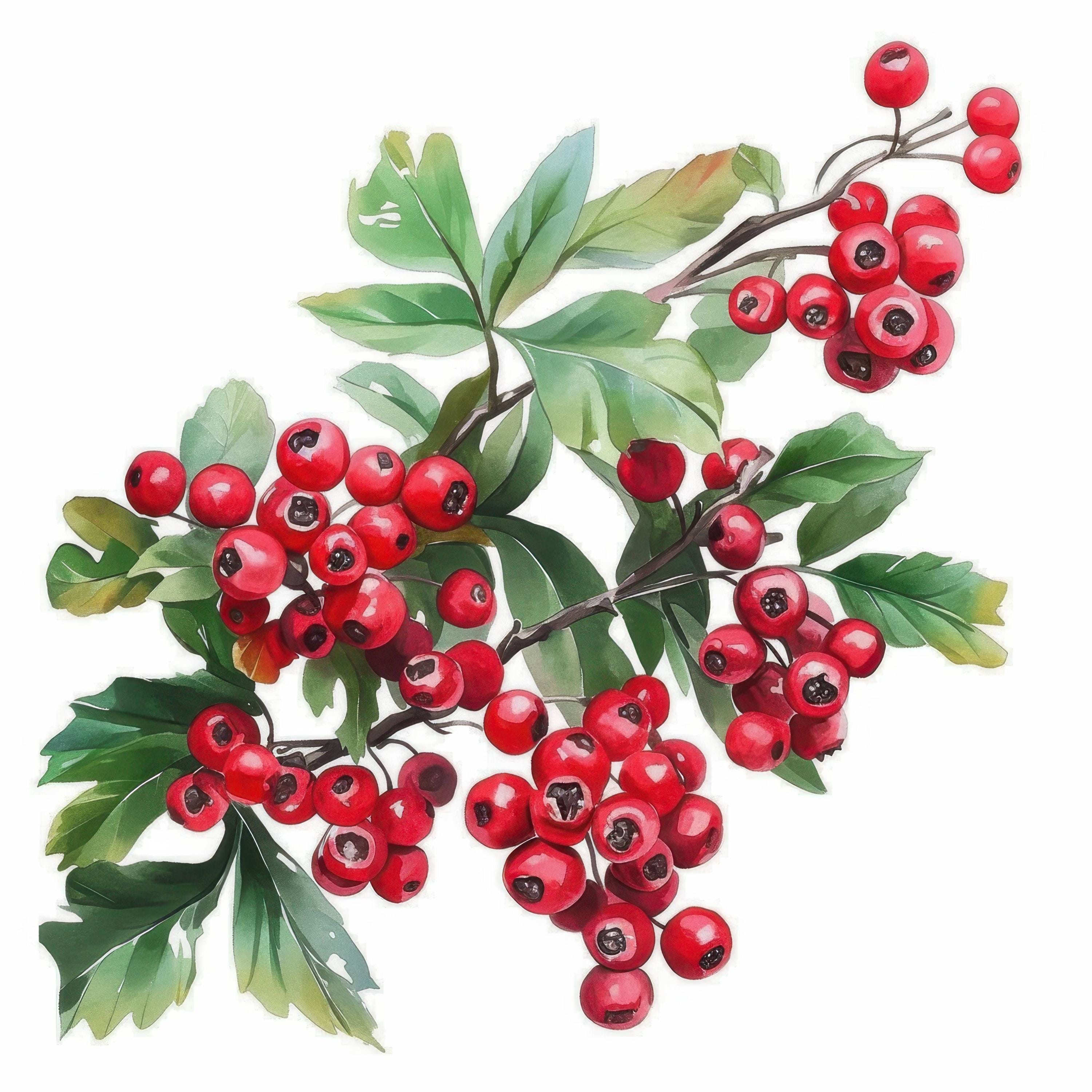 14 Cranberry Clipart Bundle, Cranberry Branch Illustrations, Printable ...