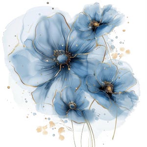 12 Watercolor Abstract Flowers Clipart Bundle, Floral Print, Abstract ...