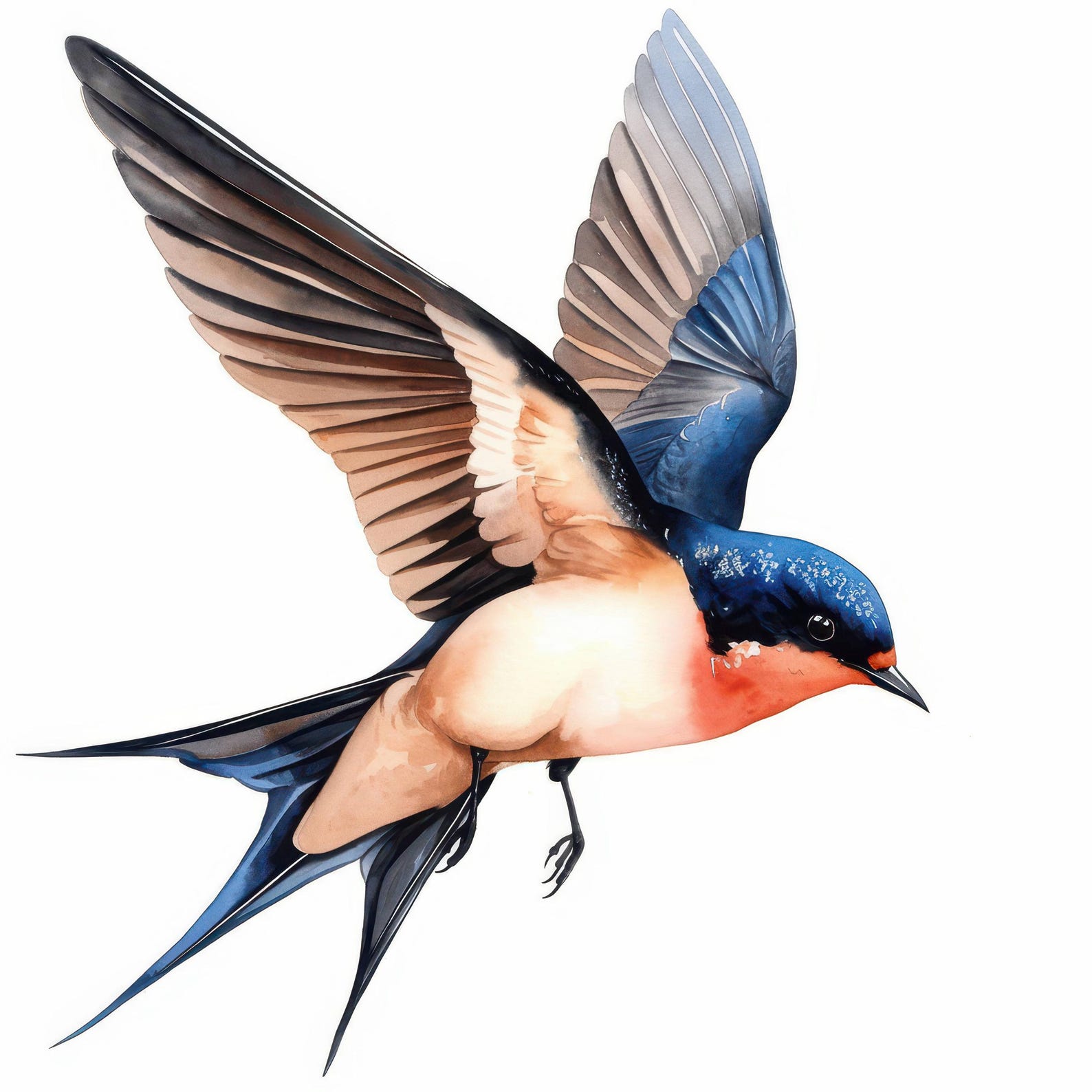 15 Swallow Bird Clipart Bundle, Bird Flying Images Illustrations ...