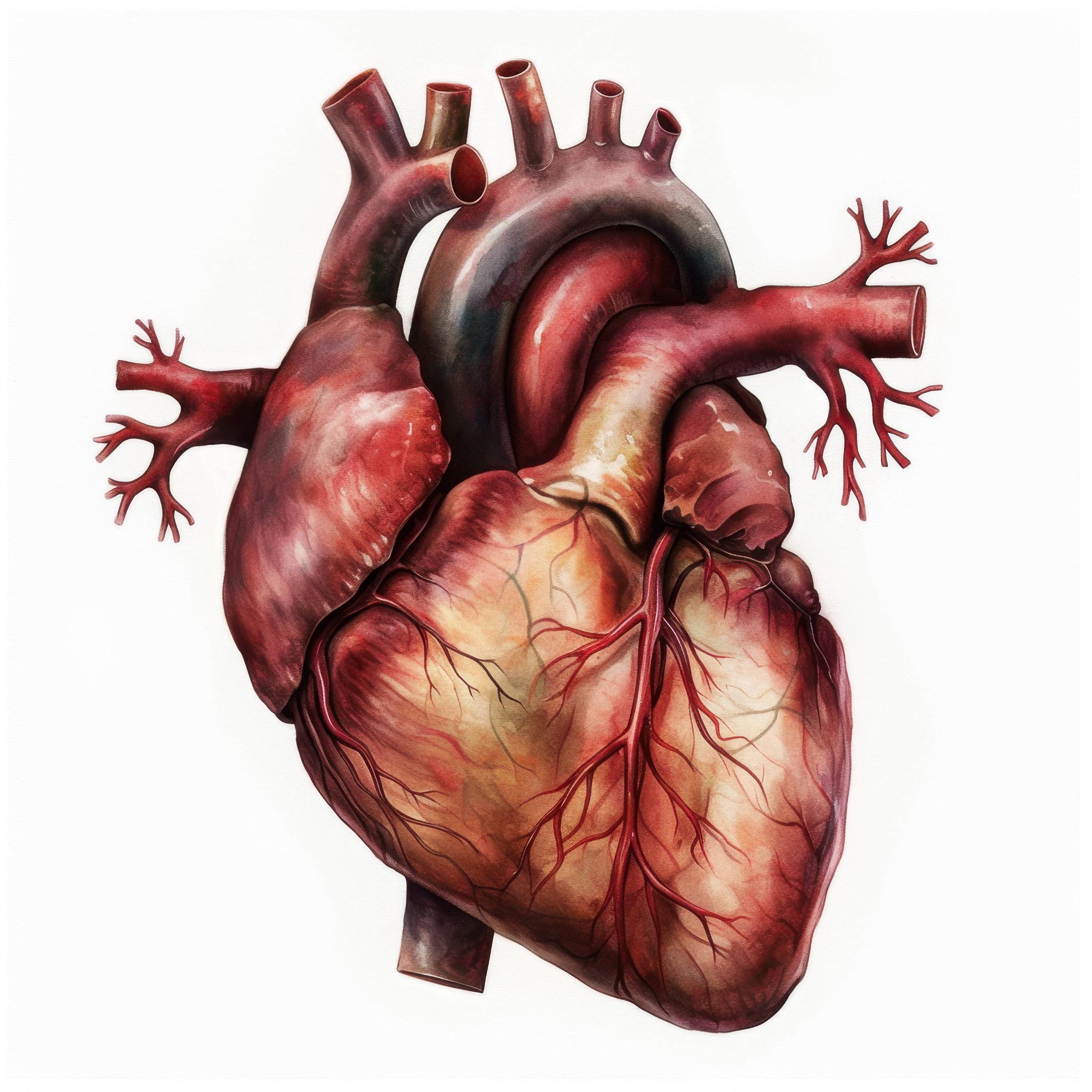 17 Realistic Heart Clipart Bundle, Anatomical Organ Graphics, Printable ...