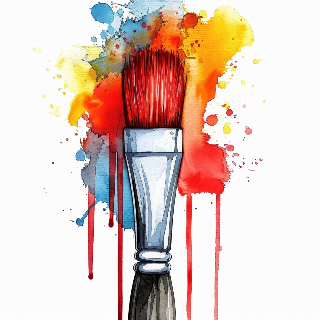 12 Paint Brushes Clipart Bundle, Drawing Element Illustrations ...
