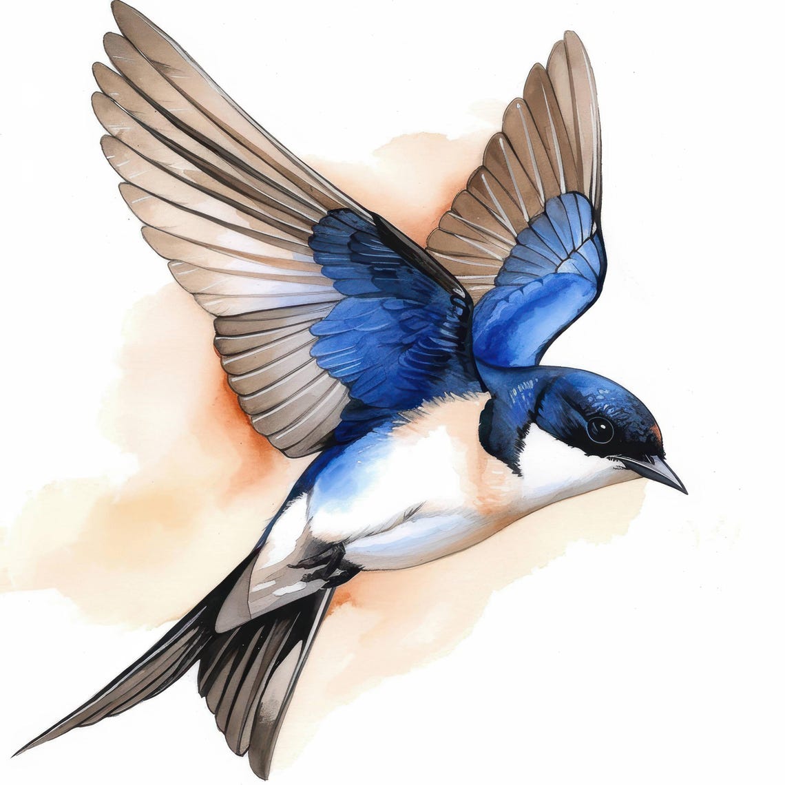 15 Swallow Bird Clipart Bundle, Bird Flying Images Illustrations ...