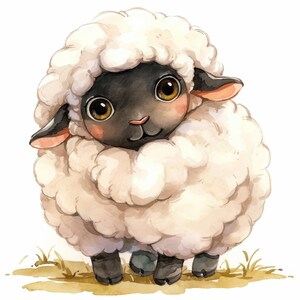 16 Funny Sheep Clipart Bundle, Spring Sheep Prints Illustrations ...