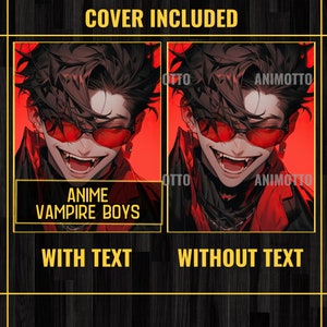 Anime Vampire Boys Adult Coloring Book 50 Blood Coloring Pages ...