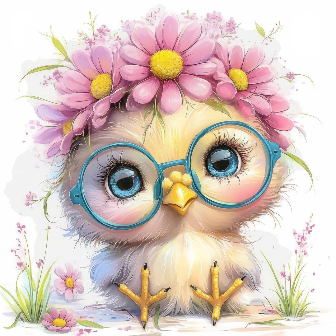 12 Whimsical Flower Birds Clipart Bundle, Floral Bird Images, Printable ...