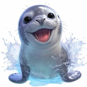 24 Cute Baby Seal Clipart Bundle, Cute Sea Animals Clipart, Animals ...