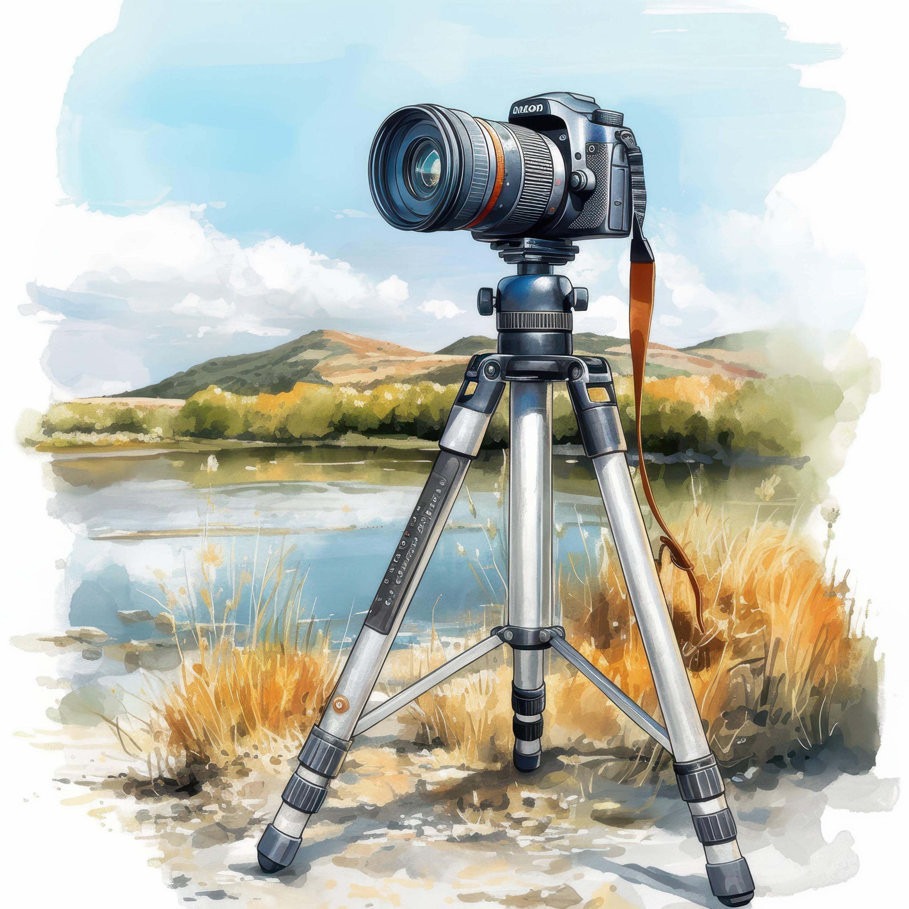 11 Camera and Tripod Clipart Set, Photographing Graphics, Printable ...