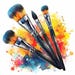 14 Paint Brushes Clipart Bundle, Painting Equipment Illustrations ...