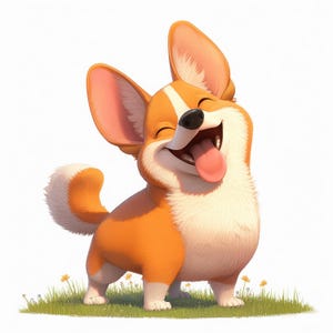 17 Cute Corgi Clipart Bundle, Printable Watercolor Cute Dog Cliparts ...