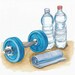 16 Dumbbell Workout Clipart Bundle, Fitness Gym Illustrations ...