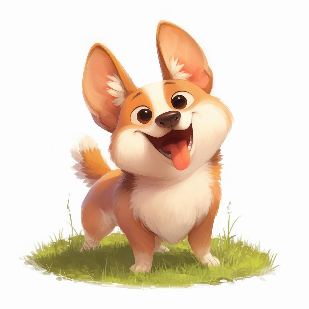 17 Cute Corgi Clipart Bundle, Printable Watercolor Cute Dog Cliparts ...