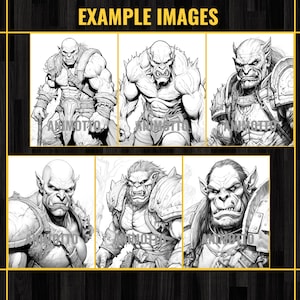 70 Fierce Orcs Coloring Page Book, Adults Kids Instant Download ...