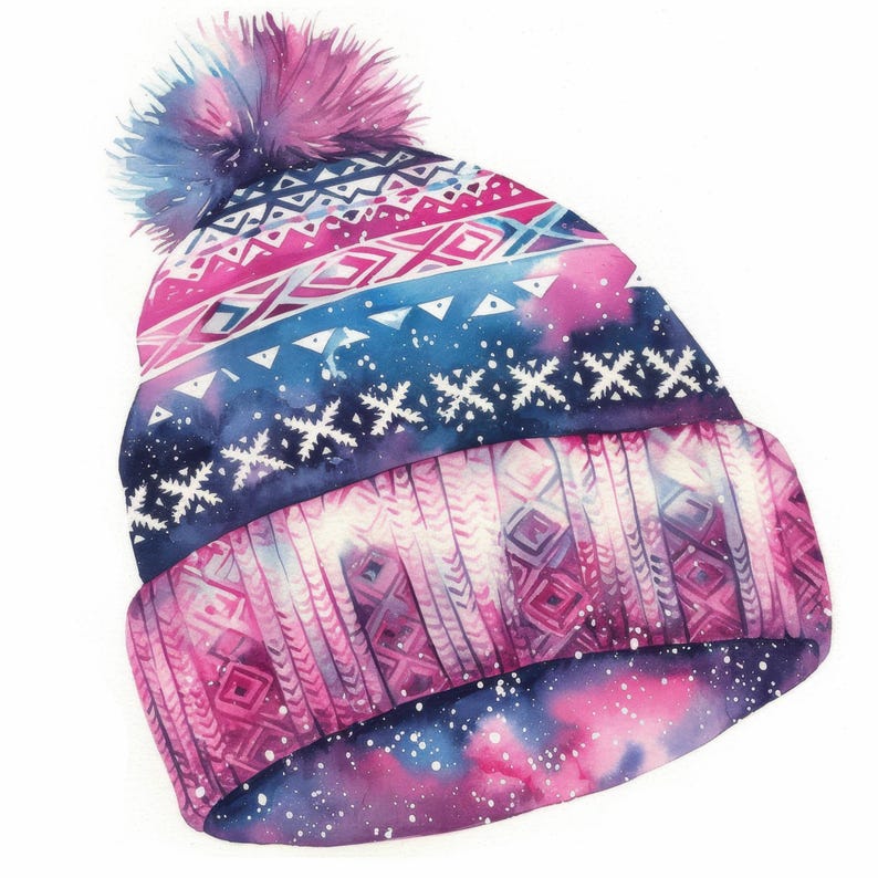 19 Cozy Winter Hat Clipart Bundle, Seasonal Hat Illustrations ...