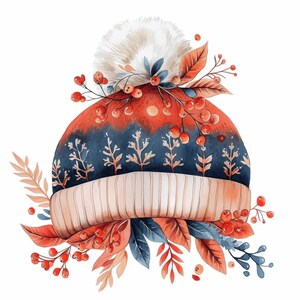19 Cozy Winter Hat Clipart Bundle, Seasonal Hat Illustrations ...