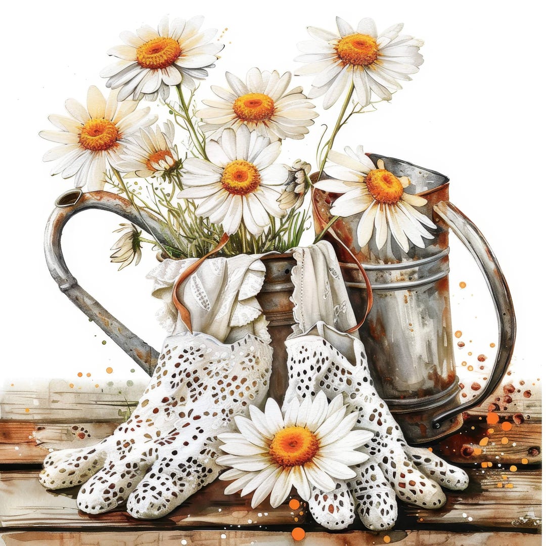 11 Vintage Gardening Tools Clipart Bundle, Gardener Illustrations ...