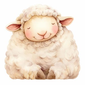 16 Funny Sheep Clipart Bundle, Spring Sheep Prints Illustrations ...