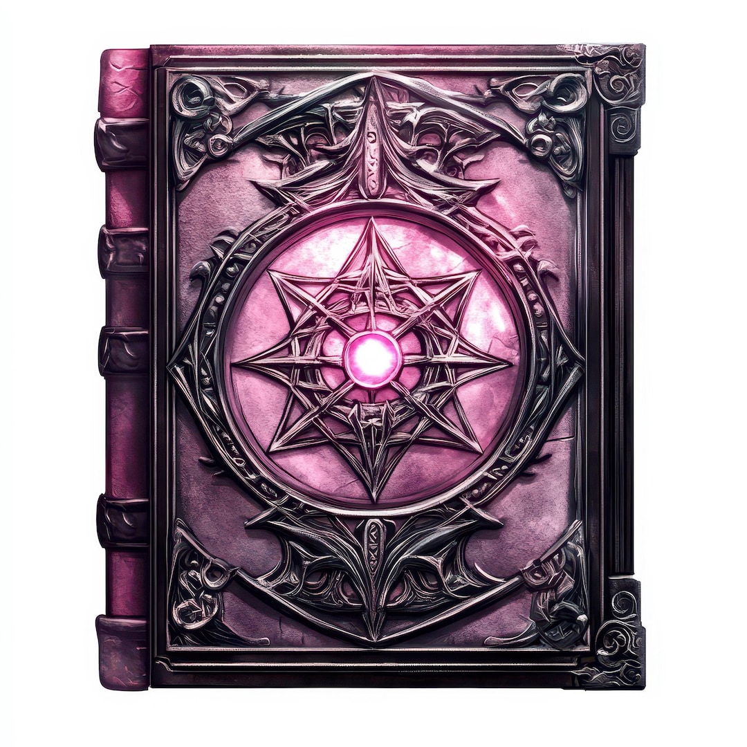 16 Pink Magic Spellbook Clipart Bundle, Printable Watercolor ...