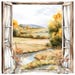 11 Charming Fall Windows Clipart Bundle, Printable Watercolor Autumn ...