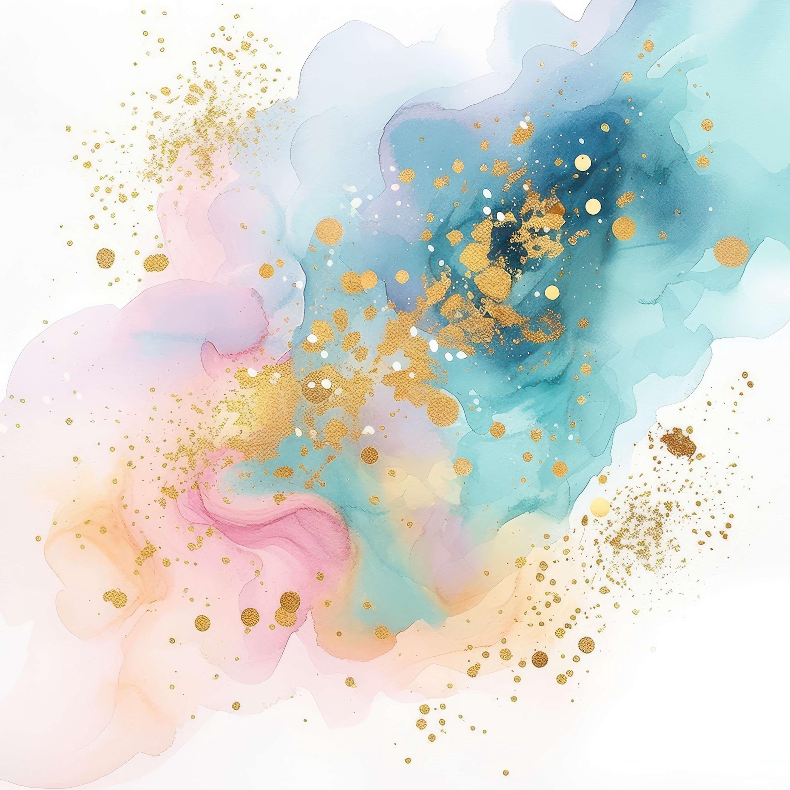 15 Abstract Color Splash Clipart Set, Paint Illustrations, Printable ...