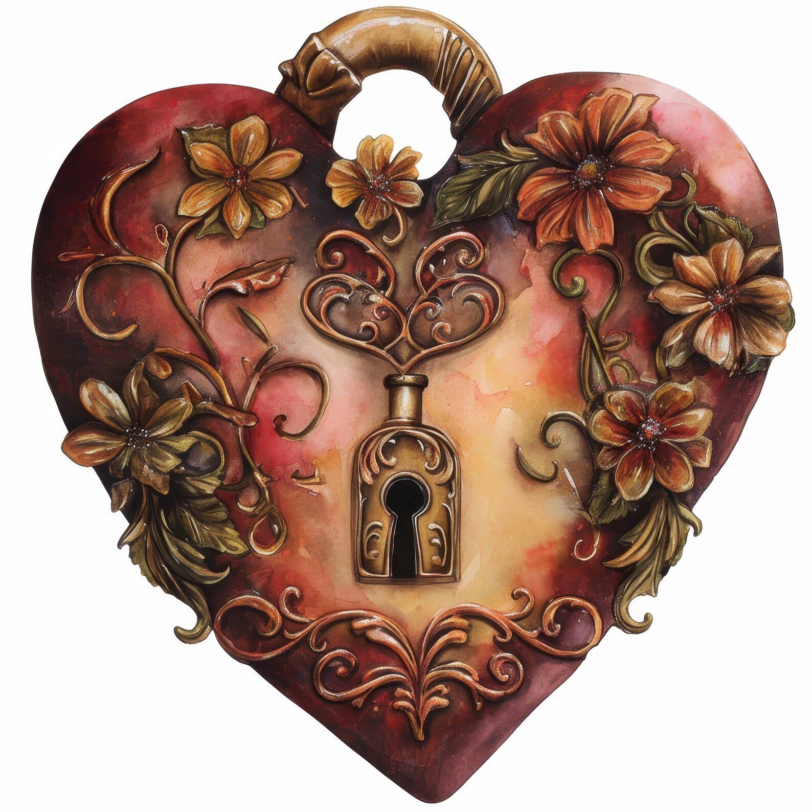 11 Heart Shaped Lock Clipart Bundle, Infinite Love Illustrations ...