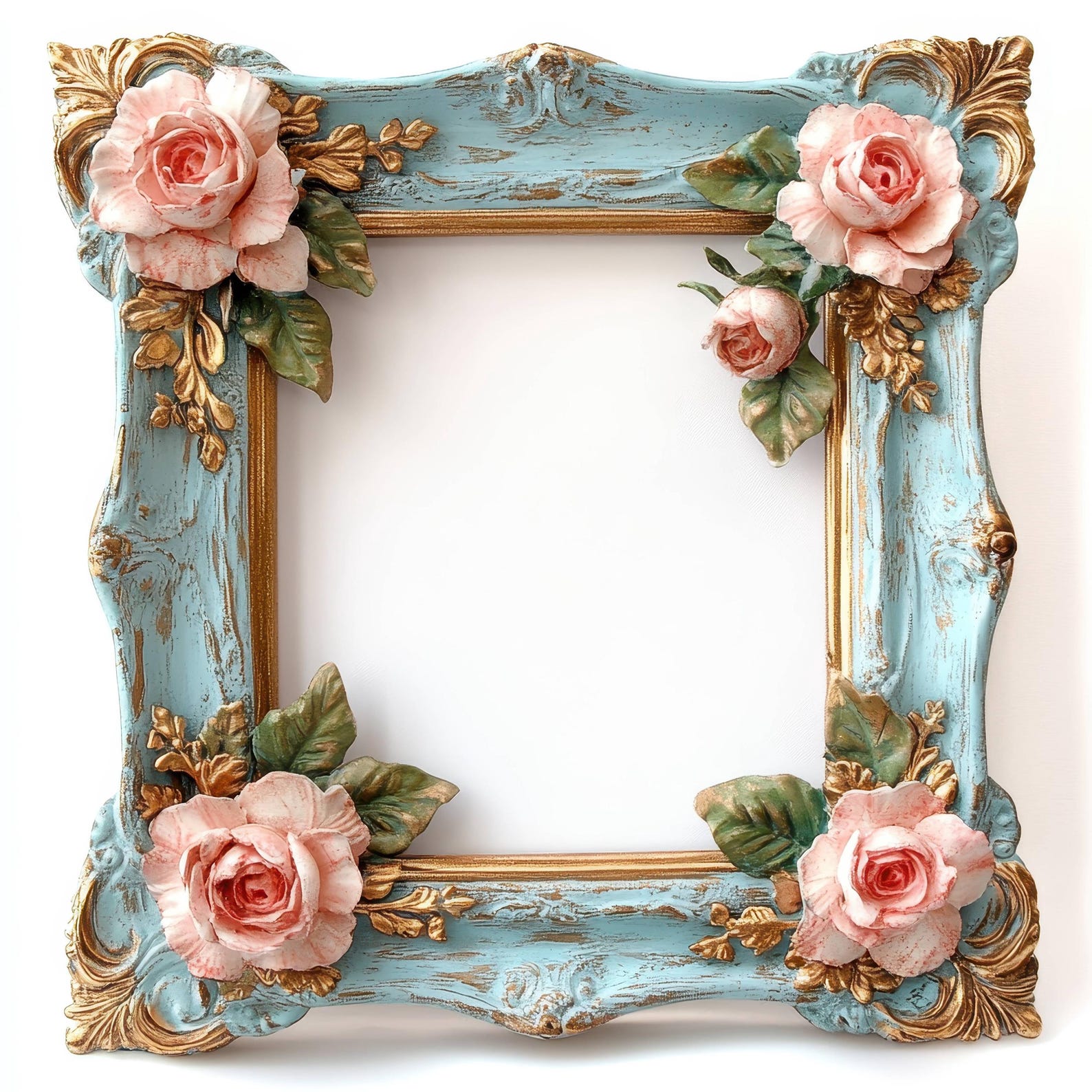15 Rustic Rose Frames Clipart Bundle, Printable Watercolor Ornate ...