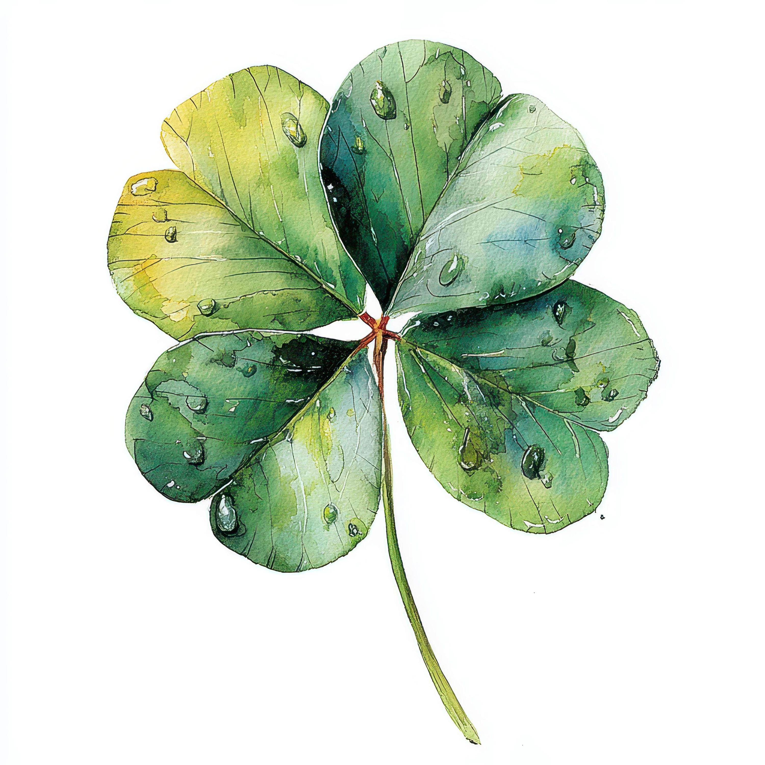 17 Shamrock Clipart Bundle, Printable Watercolor Clover Clipart, High ...