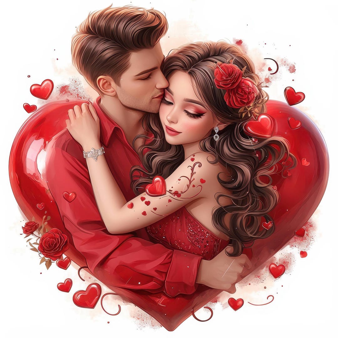 11 Valentines Day Couple Clipart Bundle, Real Love Illustrations ...