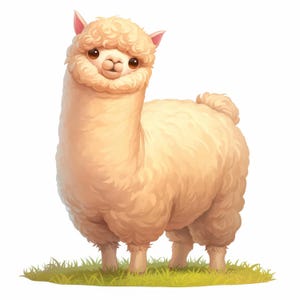 22 Cute Kawaii Alpacas Clipart Bundle, Little Llama Images, Printable ...