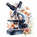 10 Microscope Clipart Set, Science Equipment Illustrations, Printable ...