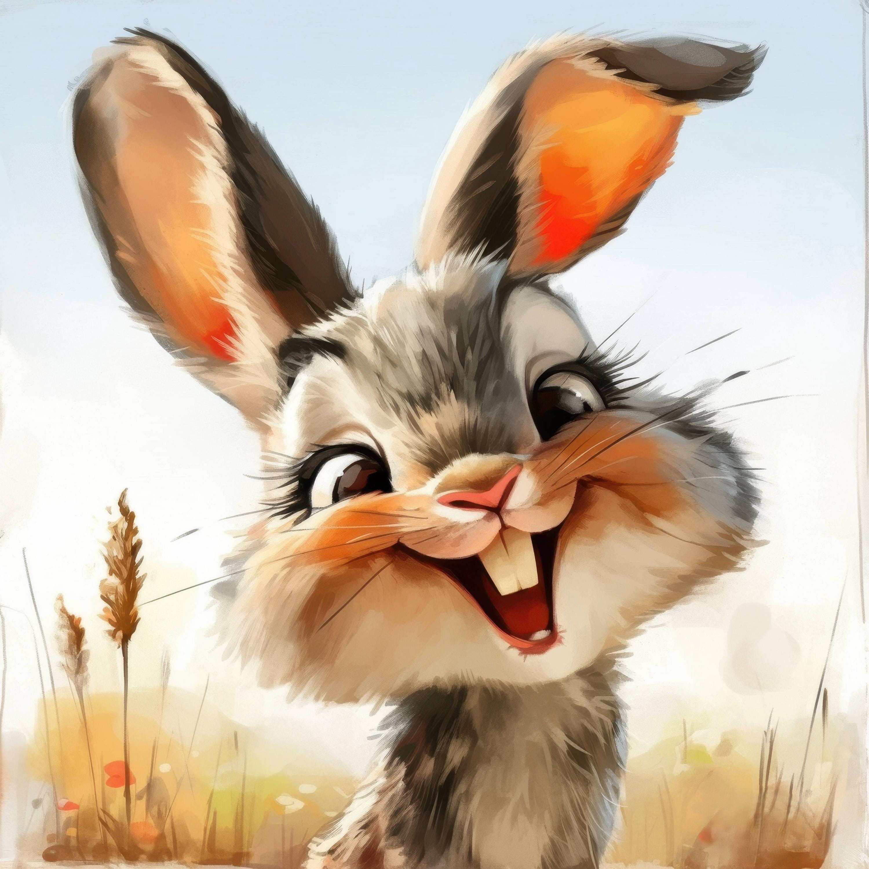 10 Funny Hare Clipart Bundle, Adorable Hare Images Illustrations ...