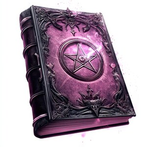 16 Pink Magic Spellbook Clipart Bundle, Printable Watercolor ...