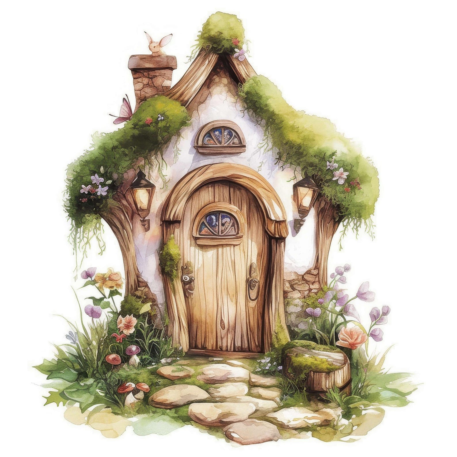 14 Fairy House Doors Clipart Set, Artistic Gate Illustration, Printable ...