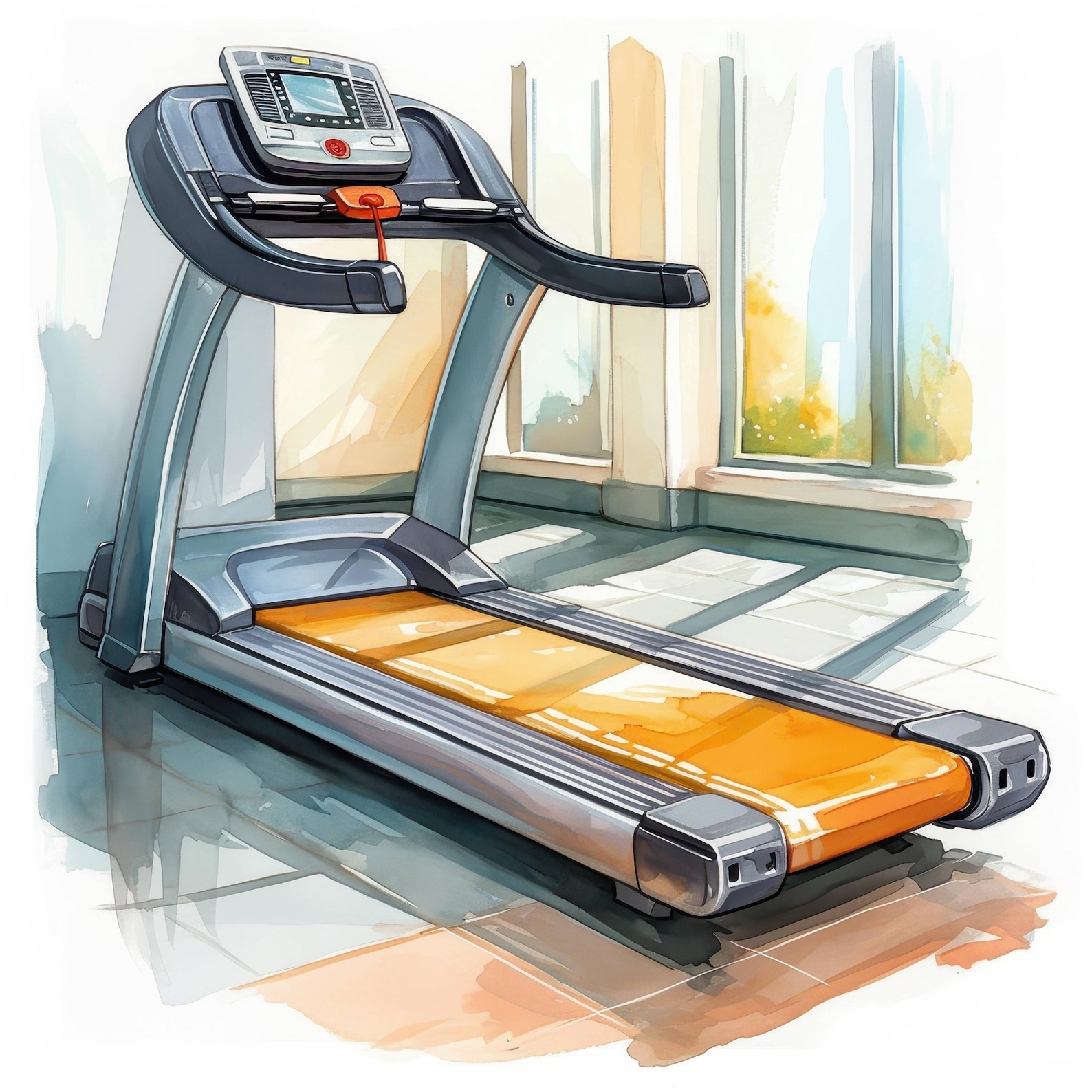11 Treadmill Workout Clipart Bundle, Fitness Gym Illustrations ...
