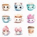 Watercolor Kawaii Coffee Cup Clipart | Coffee Love, Cute Adorable ...