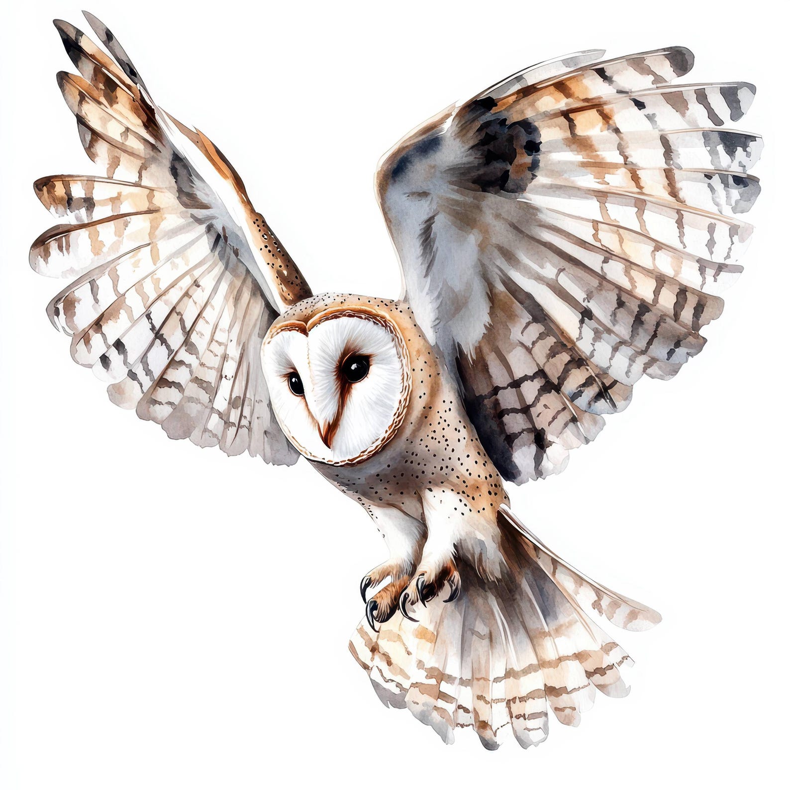 14 Georgeous Owl Flying Clipart Bundle, Cute Owl, Digital Clipart ...