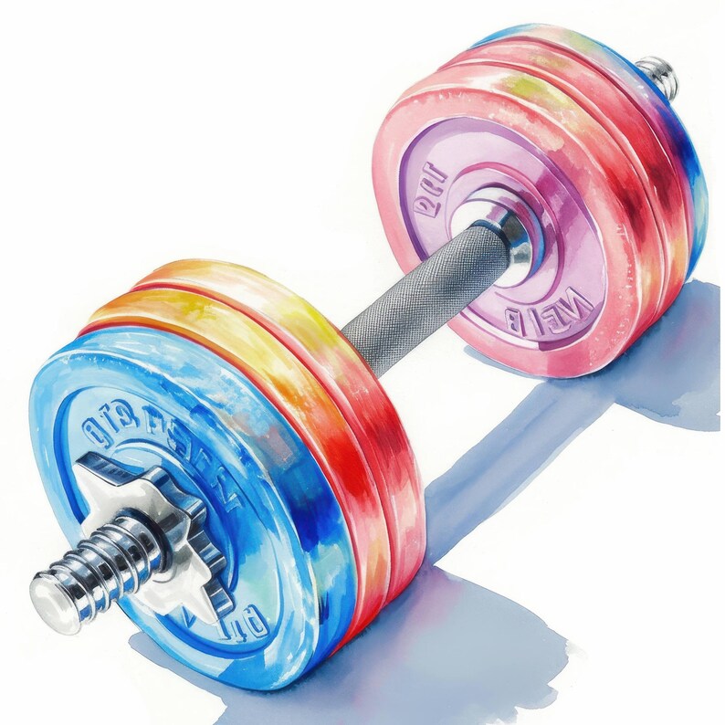 16 Dumbbell Workout Clipart Bundle, Fitness Gym Illustrations ...