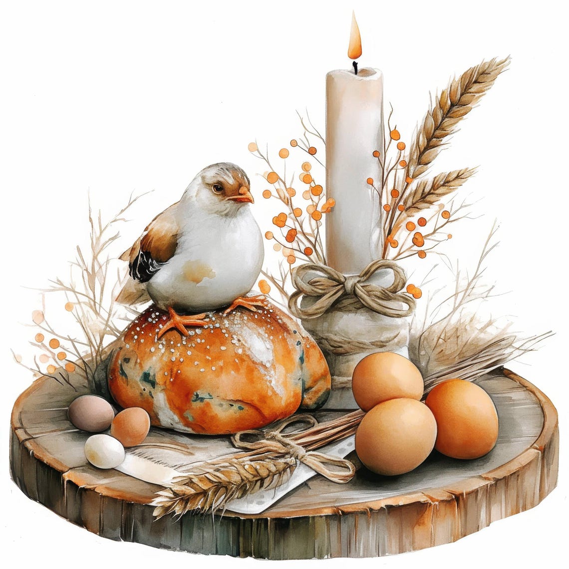 15 Easter Feast Clipart Bundle, Holiday Table Images Illustrations ...