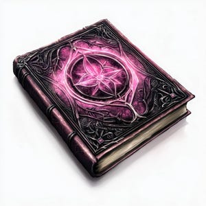 16 Pink Magic Spellbook Clipart Bundle, Printable Watercolor ...