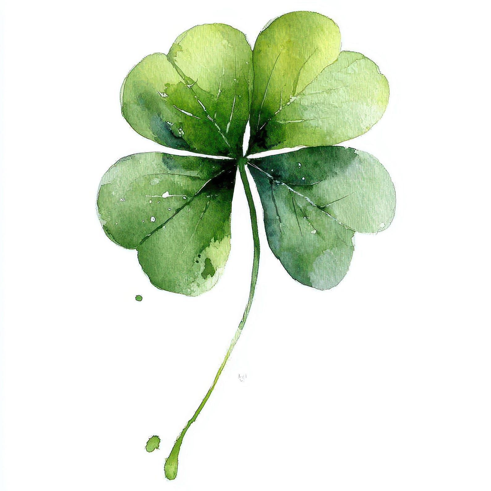 17 Shamrock Clipart Bundle, Printable Watercolor Clover Clipart, High ...