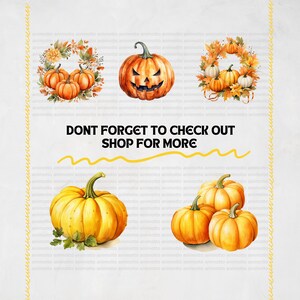 Watercolor Pumpkins Clipart Bundle, Pumpkin Fall Decor Digital ...