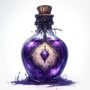 15 Poison Potion With Label Clipart Illustration Bundle, Printable ...