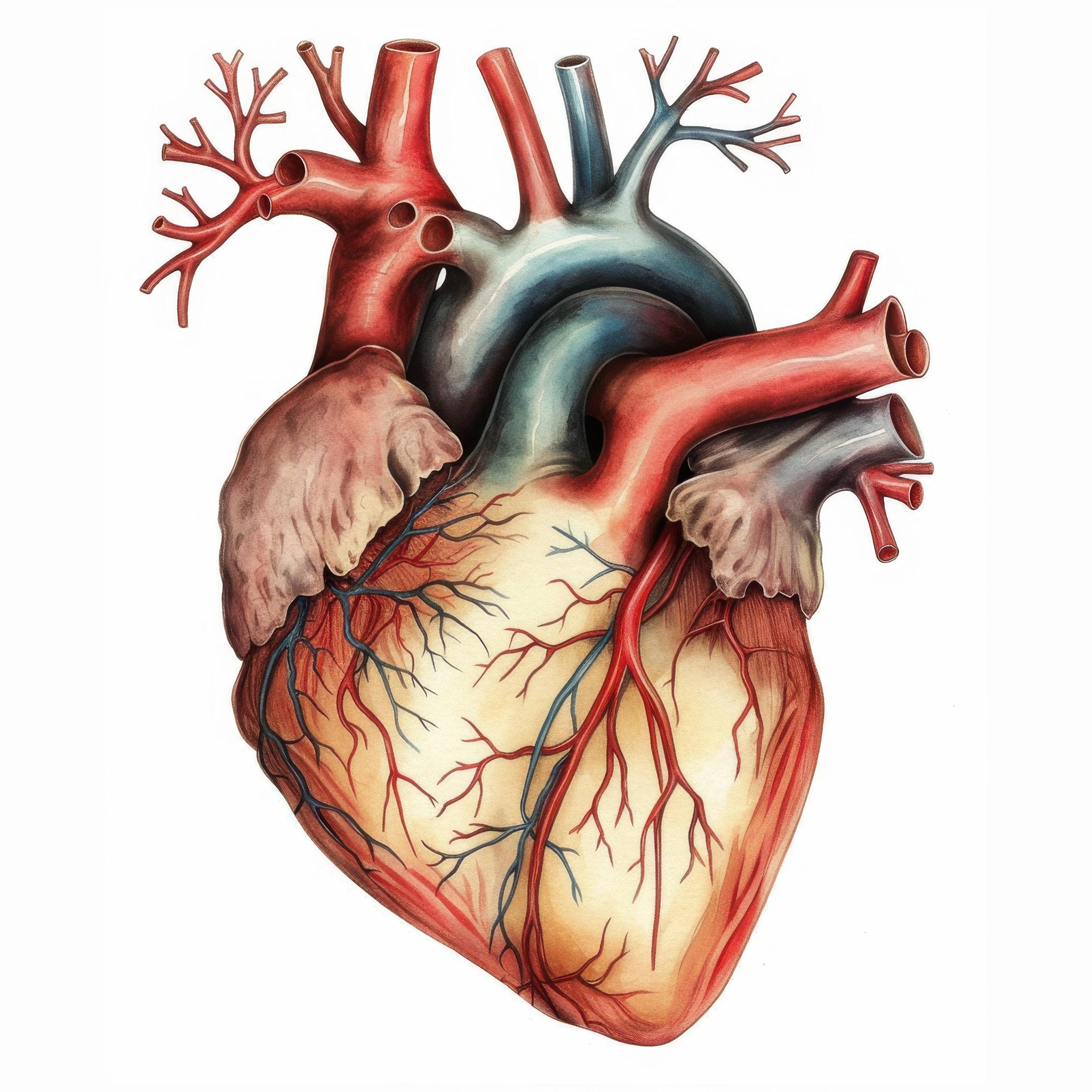 17 Realistic Heart Clipart Bundle, Anatomical Organ Graphics, Printable ...