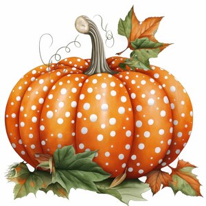 14 Patterned Pumpkins Clipart Bundle, Printable Watercolor Halloween ...