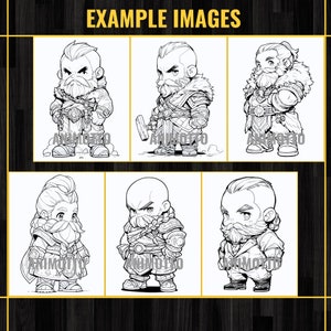Chibi Anime Dwarfs Adult Coloring Book 75 Kawaii Coloring Pages ...