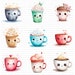 Watercolor Kawaii Coffee Cup Clipart | Coffee Love, Cute Adorable ...