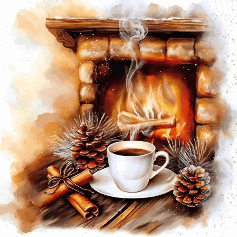 12 Cozy Hot Chocolate Clipart Bundle, Winter Drink Illustration ...
