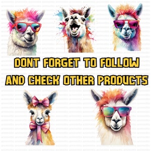 Watercolor Llamas Clipart Bundle, Cute Adorable Llama, Clipart Set ...